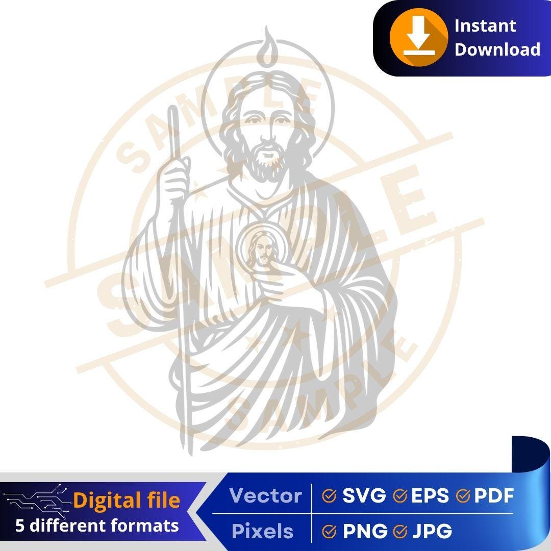 San Judas Tadeo SVG | Saint Jude Thaddeus | Religious Digital Download ...