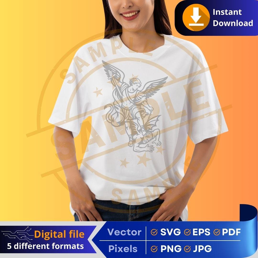 Archangel Michael SVG | Religious Digital Download | Archangel Michael ...
