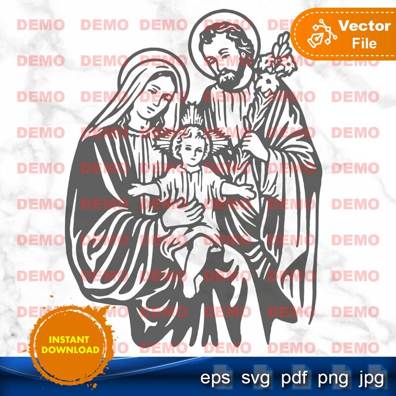 Holy Family Svg - Etsy