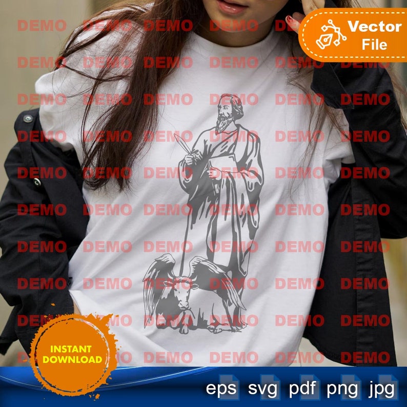 Saint Luke the Evangelist SVG Vector Religious Images for Plotter ...