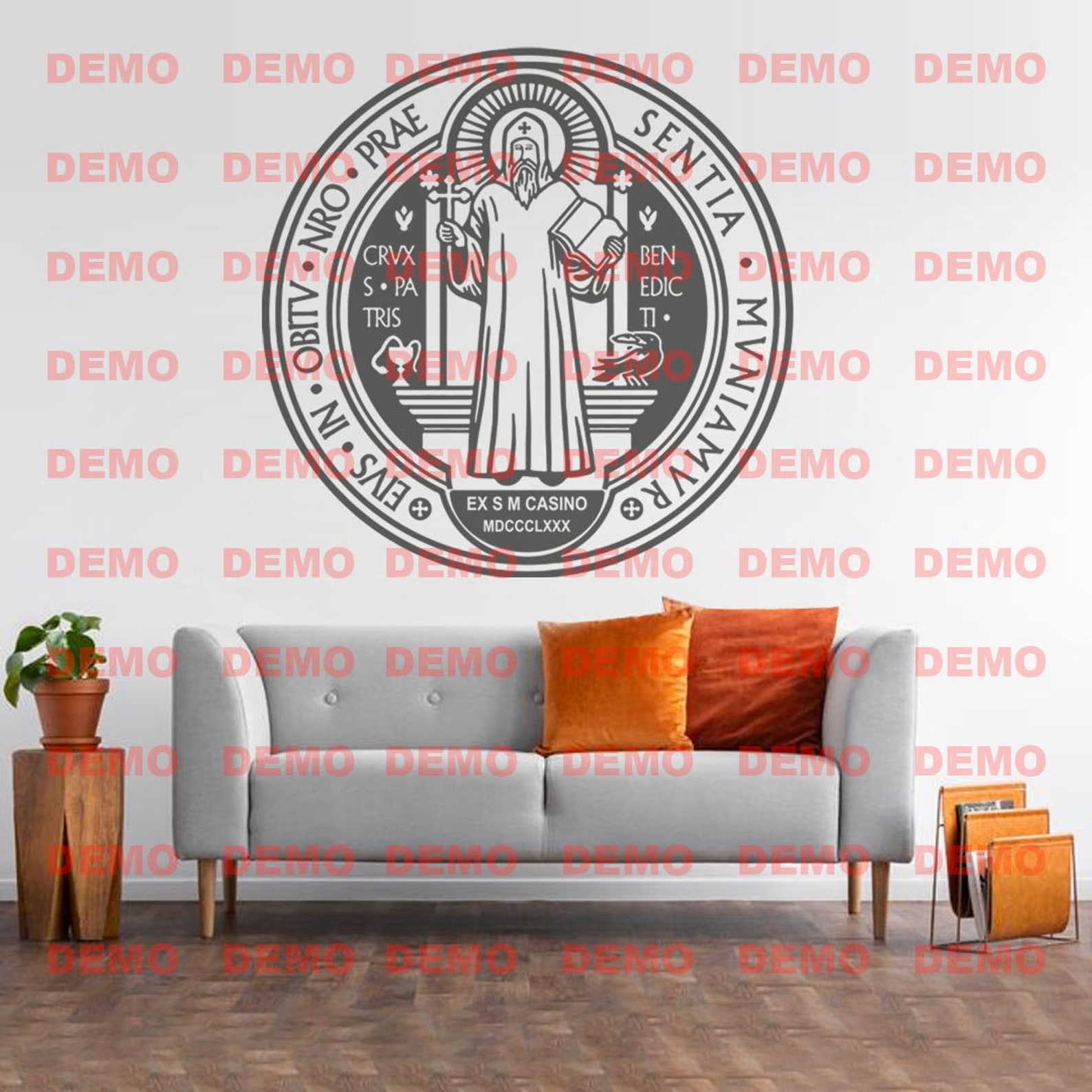 Saint Benedict Medallion SVG Religious Vector Images for - Etsy