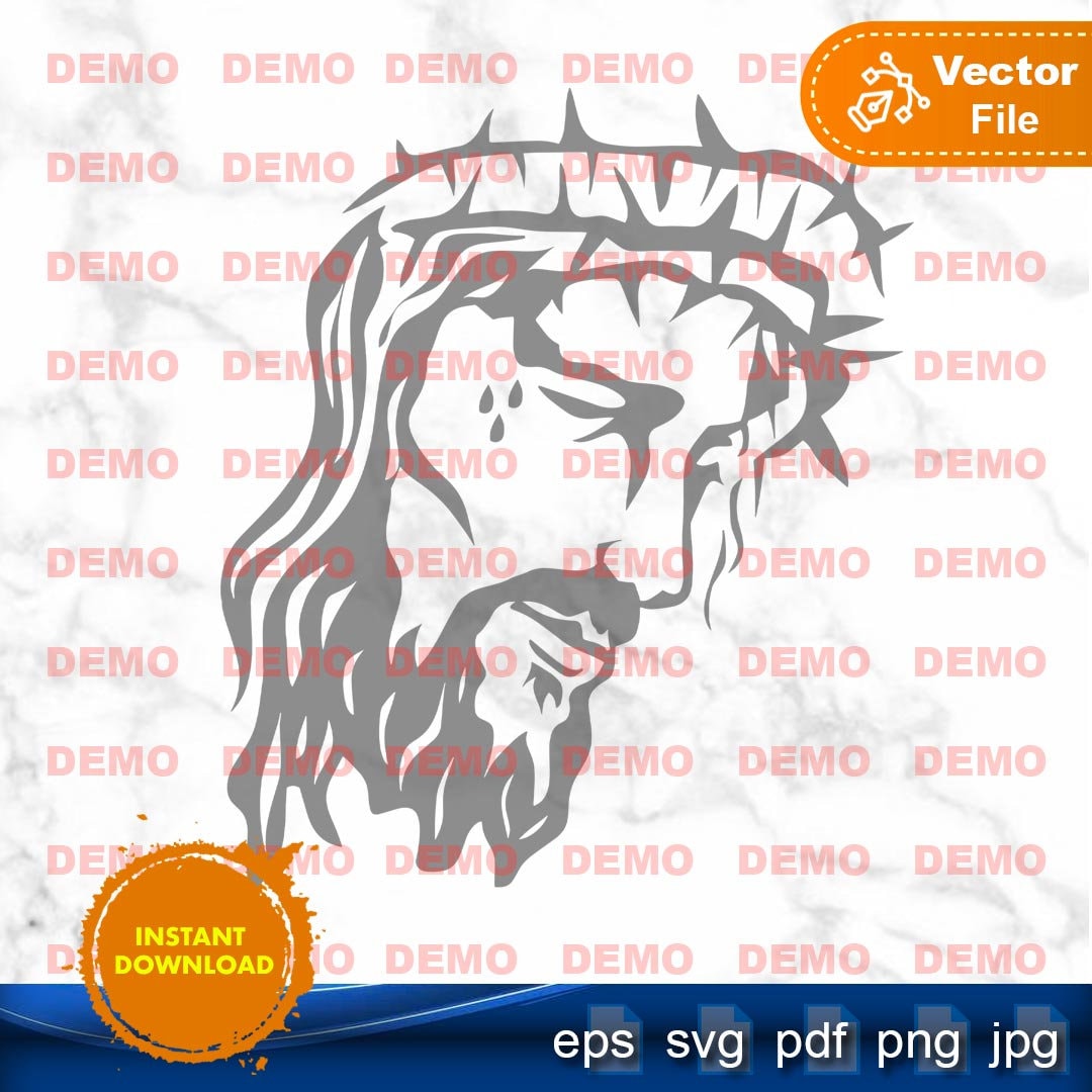Face of Christ SVG PNG Imágenes Religiosas Vectoriales Para - Etsy ...
