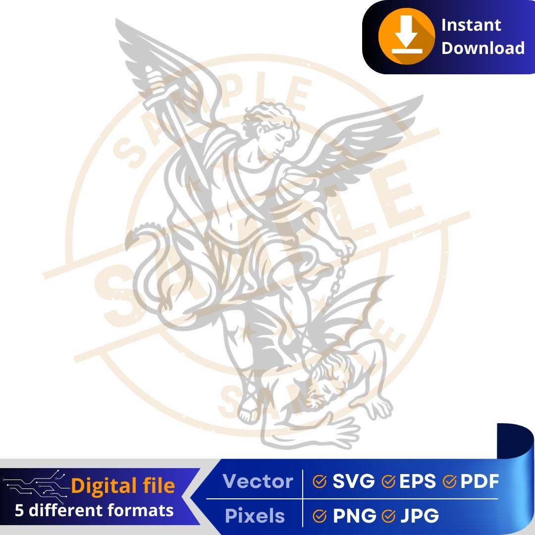 Archangel Michael SVG | Religious Digital Download | Archangel Michael ...