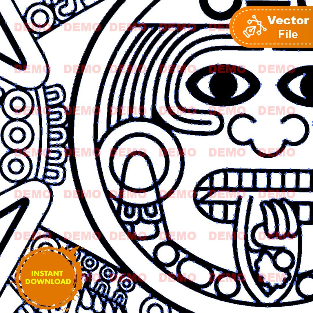 Aztec Calendar Detailed Svg Cultures Through History Vector Image ...