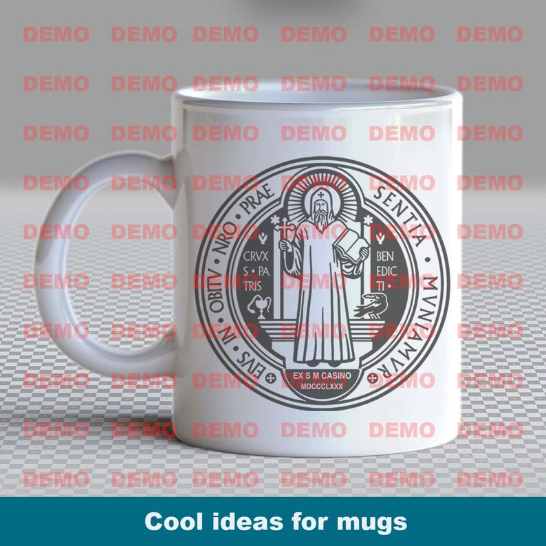 Saint Benedict Medallion SVG Religious Vector Images for - Etsy