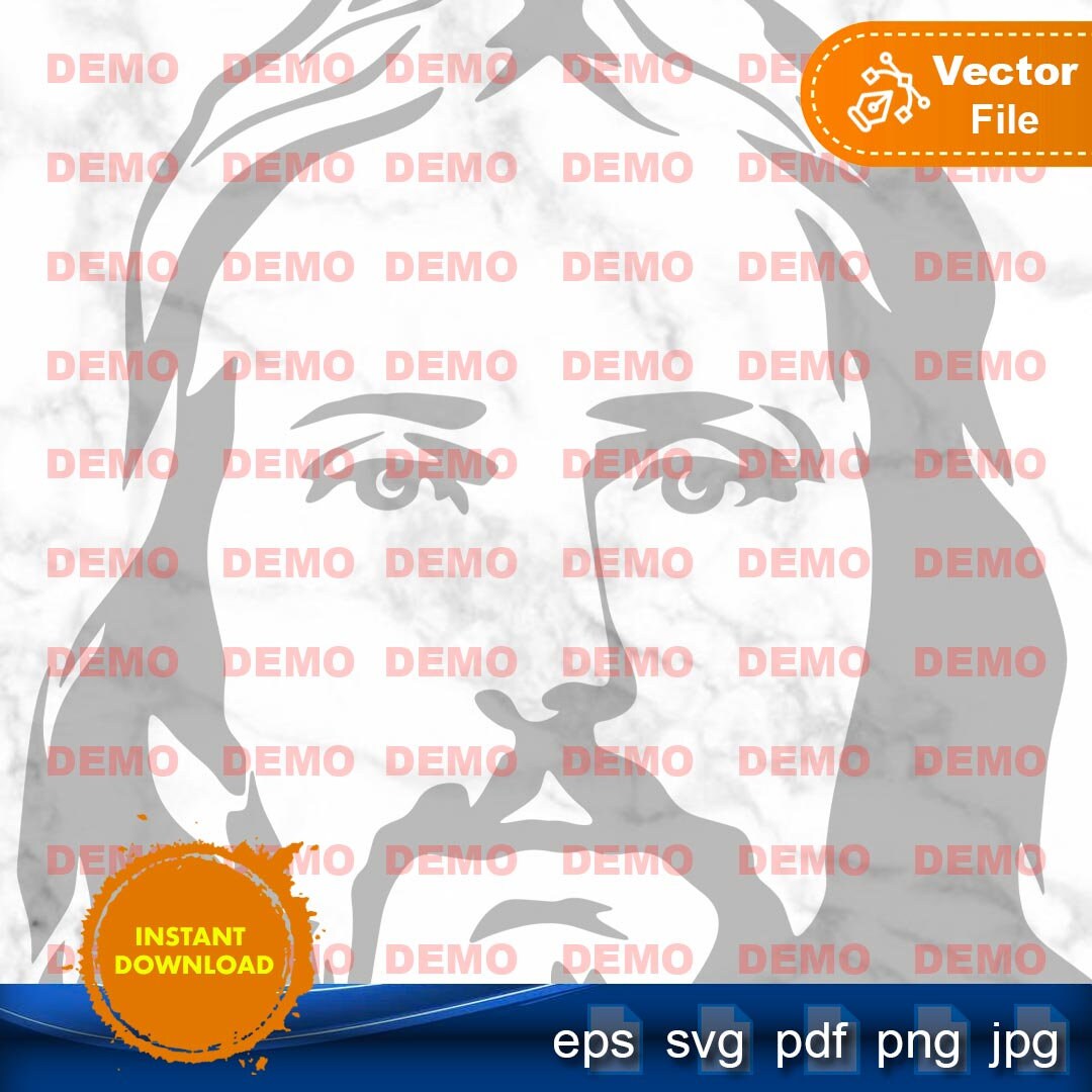 Face of Christ SVG PNG Religious Vector Images for Plotter ...