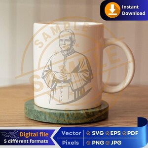 Pope Leo XIV Robert Prevost SVG | Religious Digital Download | Pope ...