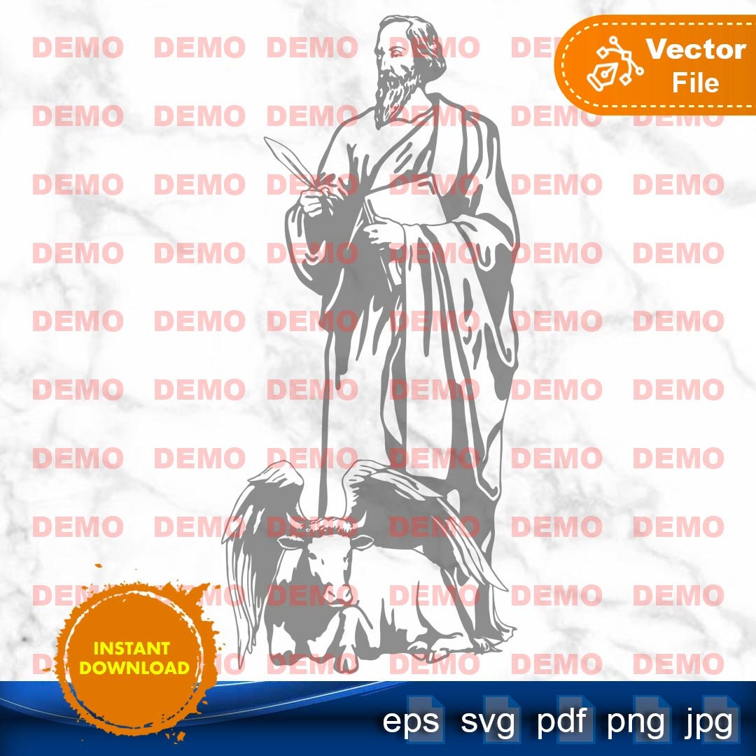 Saint Luke the Evangelist SVG Vector Religious Images for Plotter ...