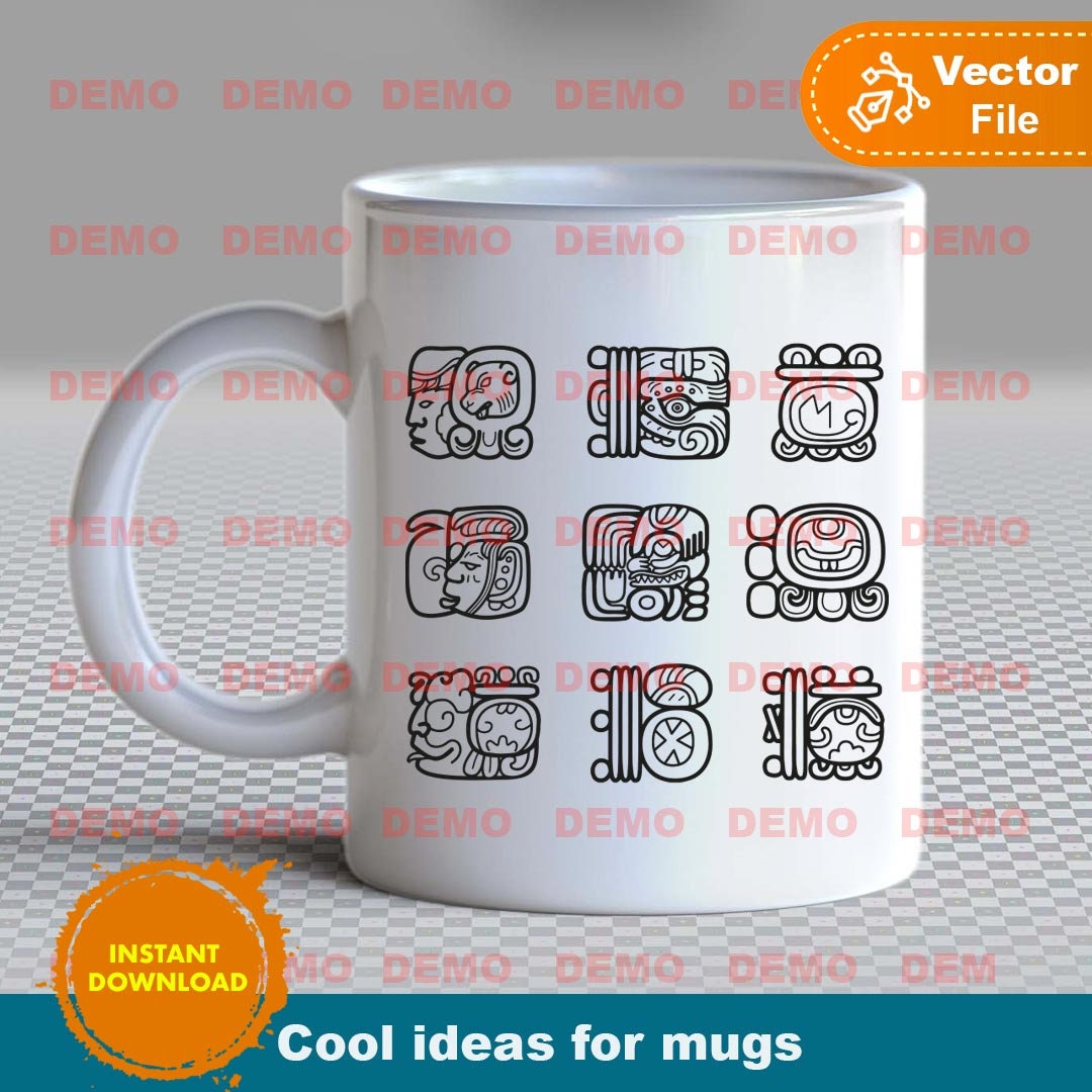 Mayan Symbols Svg Cultures Through History Vector Image, Ideal for Cut ...