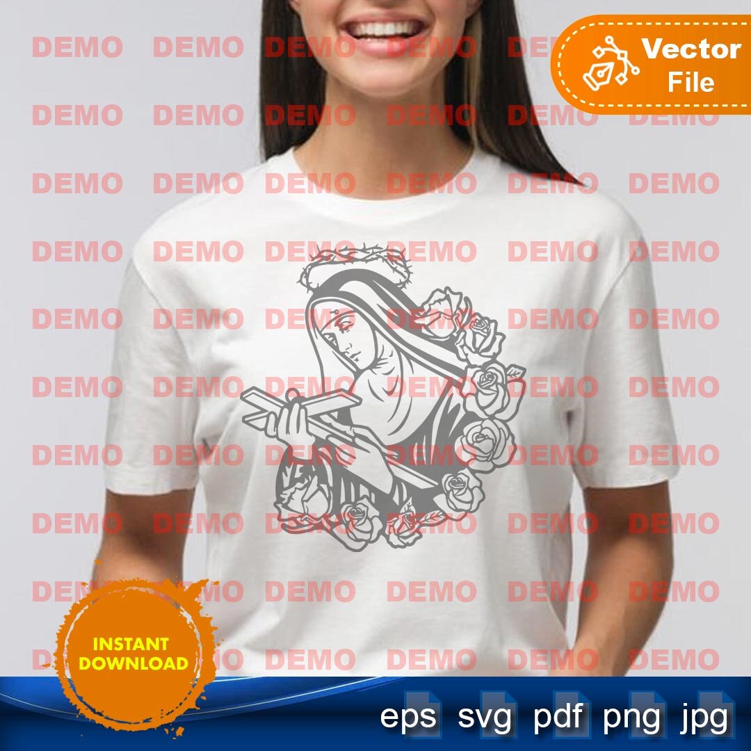 Santa Rita De Casia SVG PNG Religious Vector Images for Plotter ...
