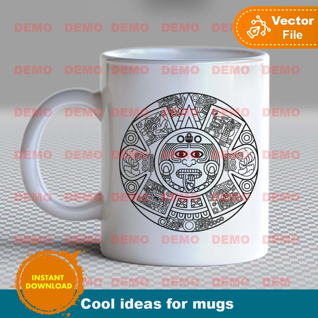 Aztec Calendar Detailed Svg Cultures Through History Vector Image ...