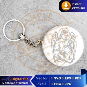 Angel de la Guarda SVG | Religious Digital Download | Guardian Angel ...