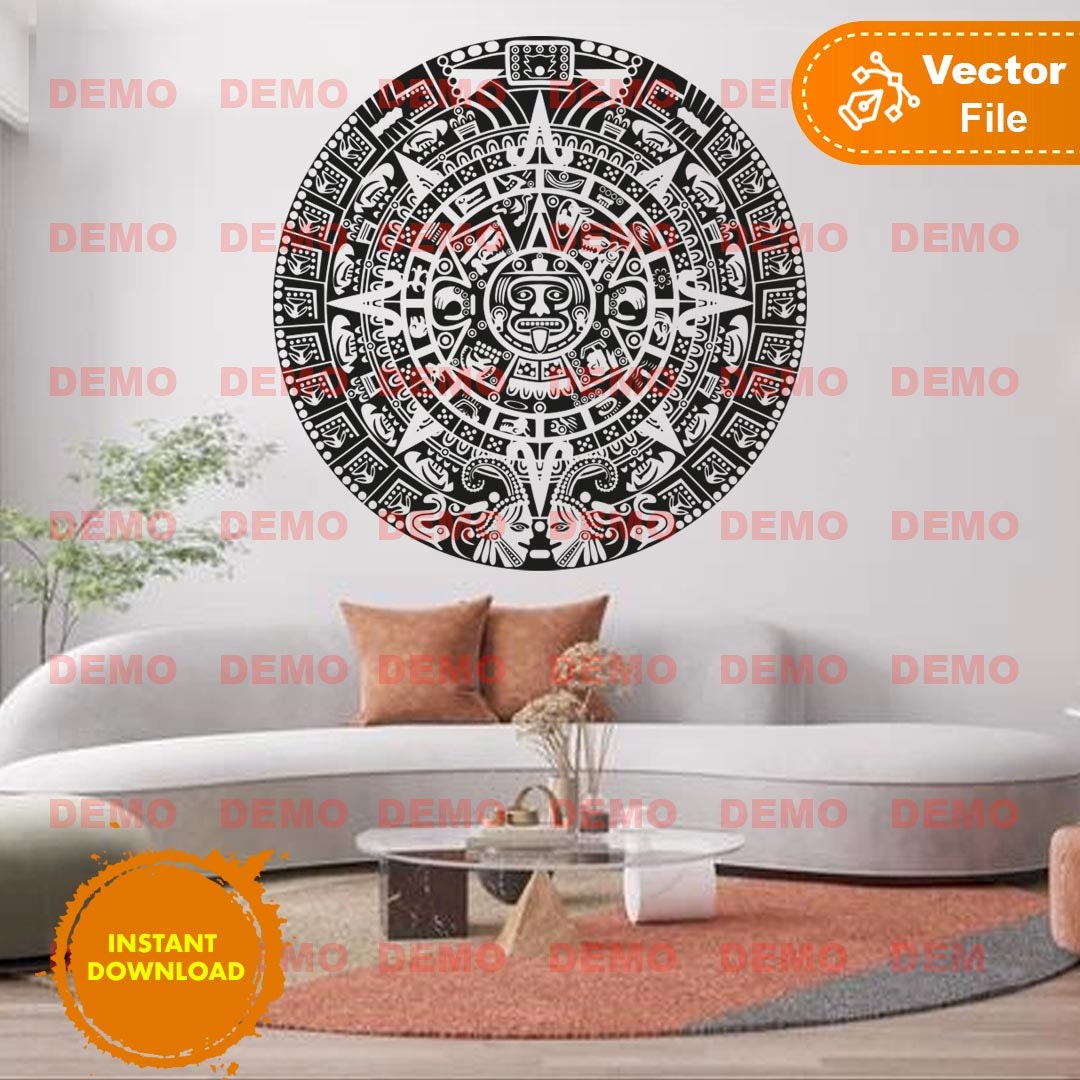 Aztec Calendar SVG Cultures Through History Vector Image, Tattoo Cut ...