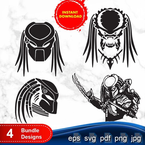 Predator Mask Drawings