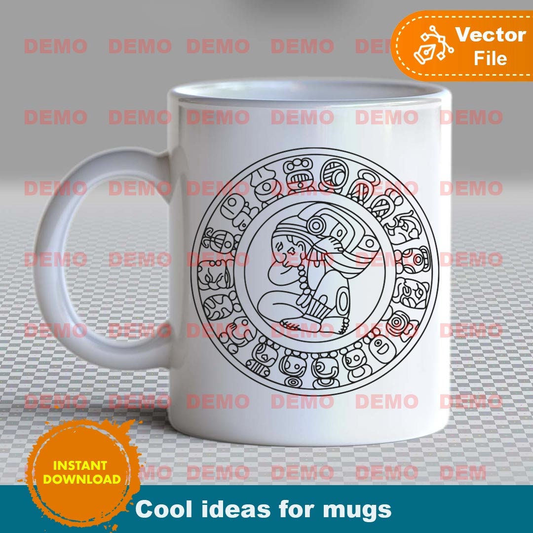 Mayan Calendar Svg Cultures Through History Vector Image - Etsy