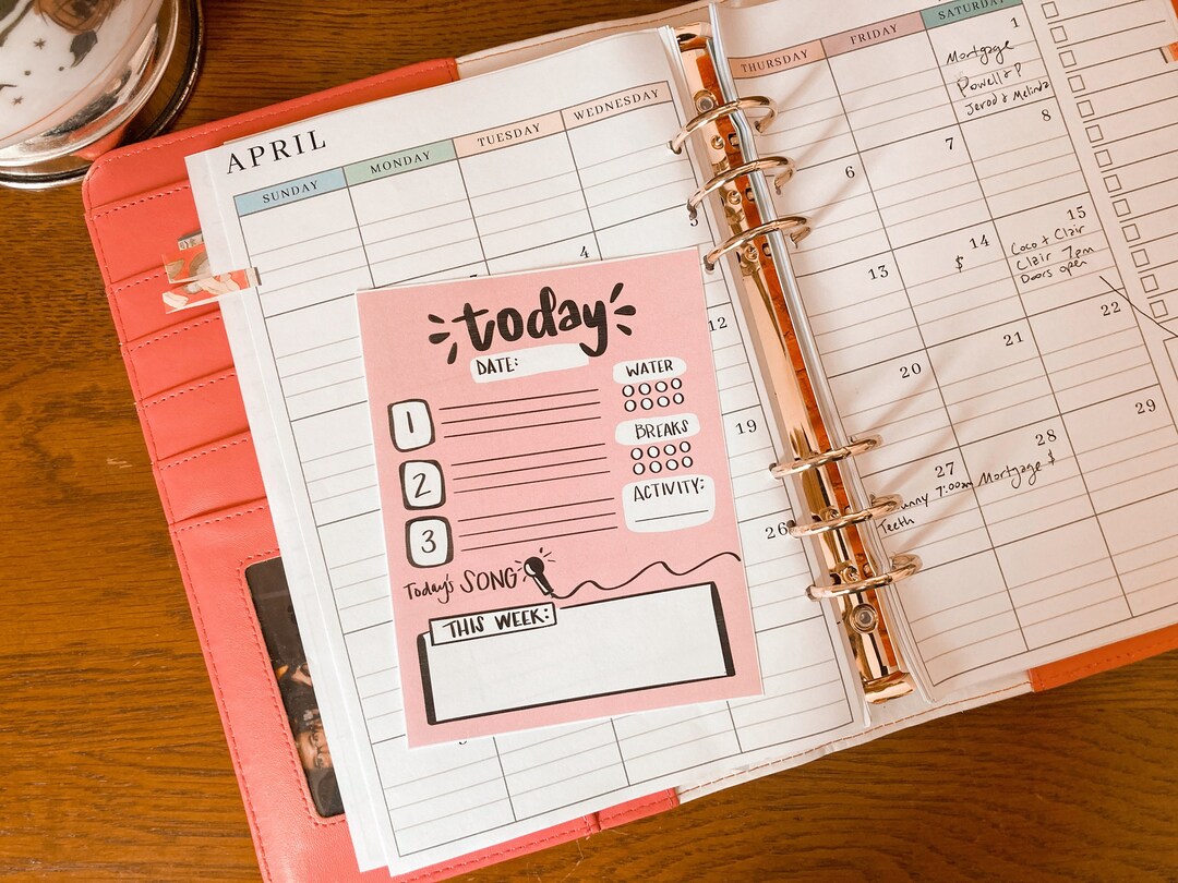 Digital Download | Daily Schedule Template - Etsy