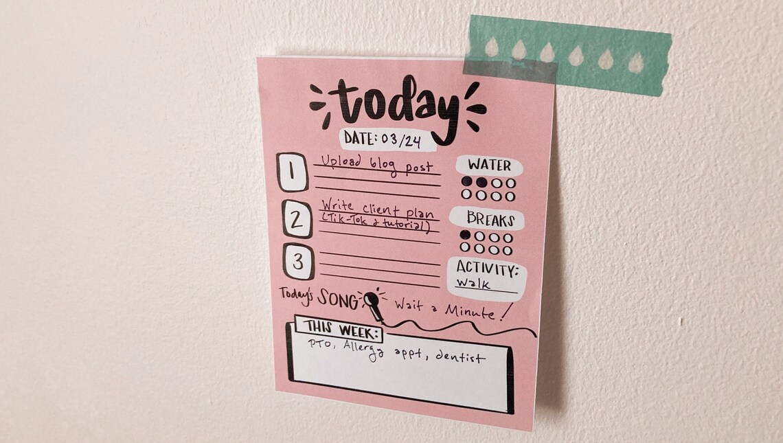 Digital Download | Daily Schedule Template - Etsy