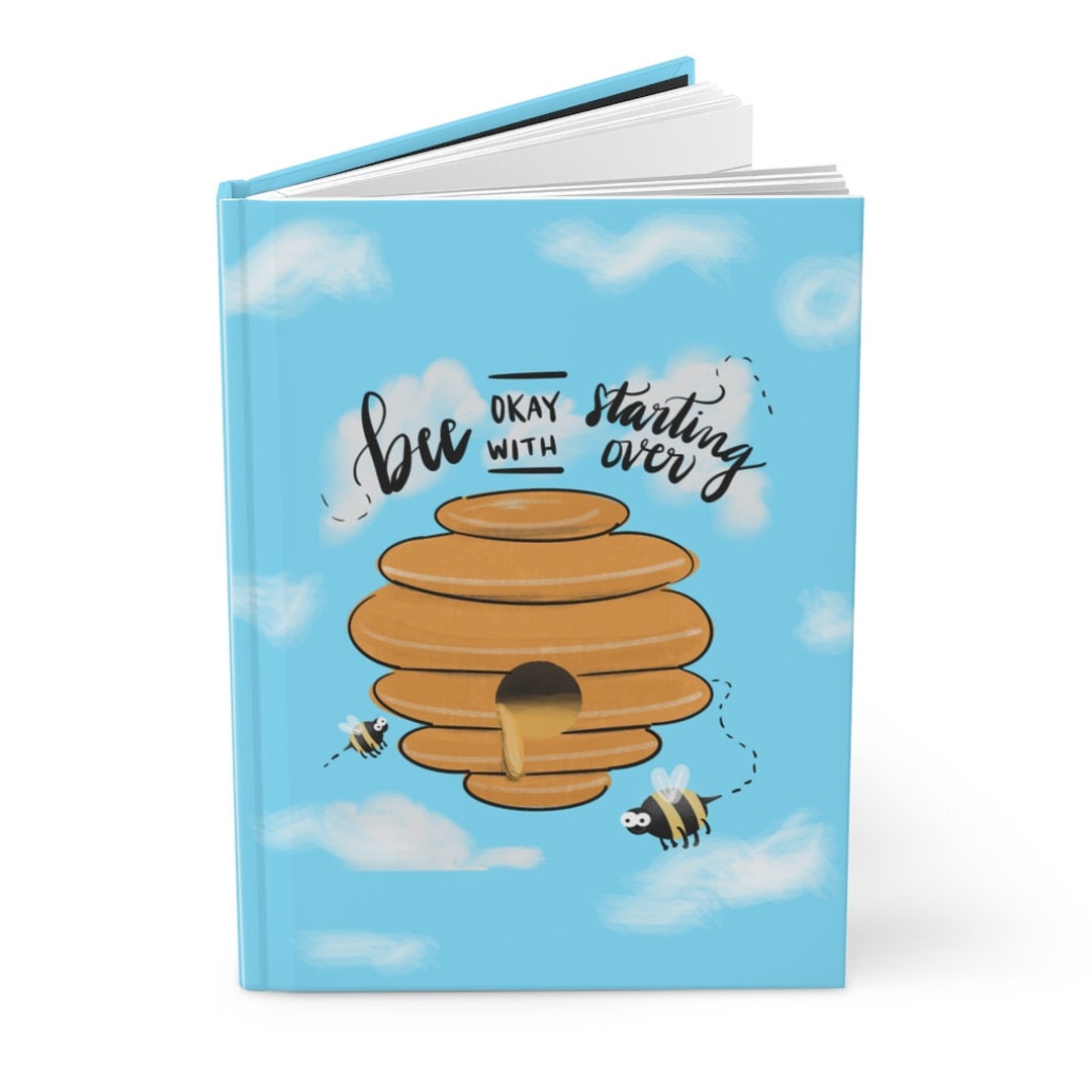 Hand-lettered Journal | "bee Okay With Starting Over" - Etsy