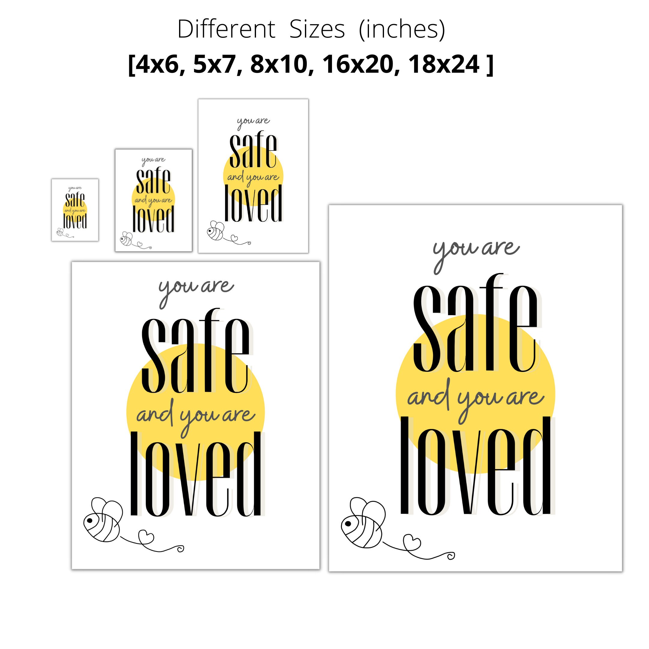 Printable Art With Positive Affirmation. You Are Safe and You - Etsy