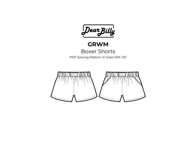 Boxer Shorts PDF Sewing Pattern 12M-12Y Instant Download - Etsy