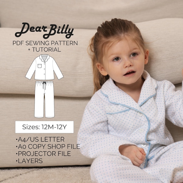 Girls Pajama Pattern - Etsy