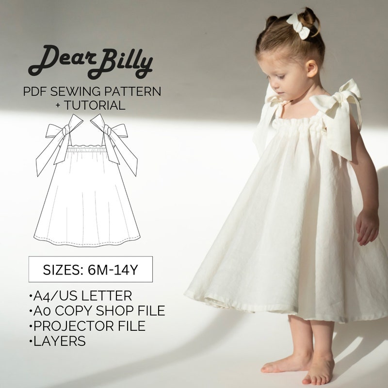 Girl Dress Sewing Pattern - Etsy