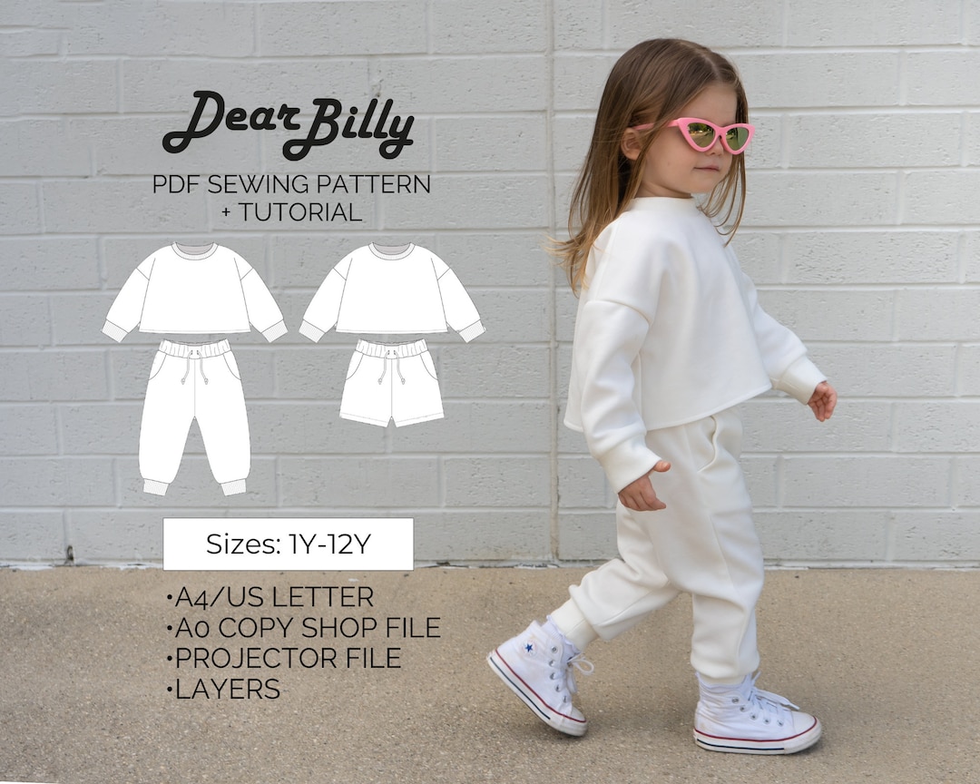 Kids Sweatshirt and Sweatpants Bundle PDF Sewing Pattern 18M-12Y ...