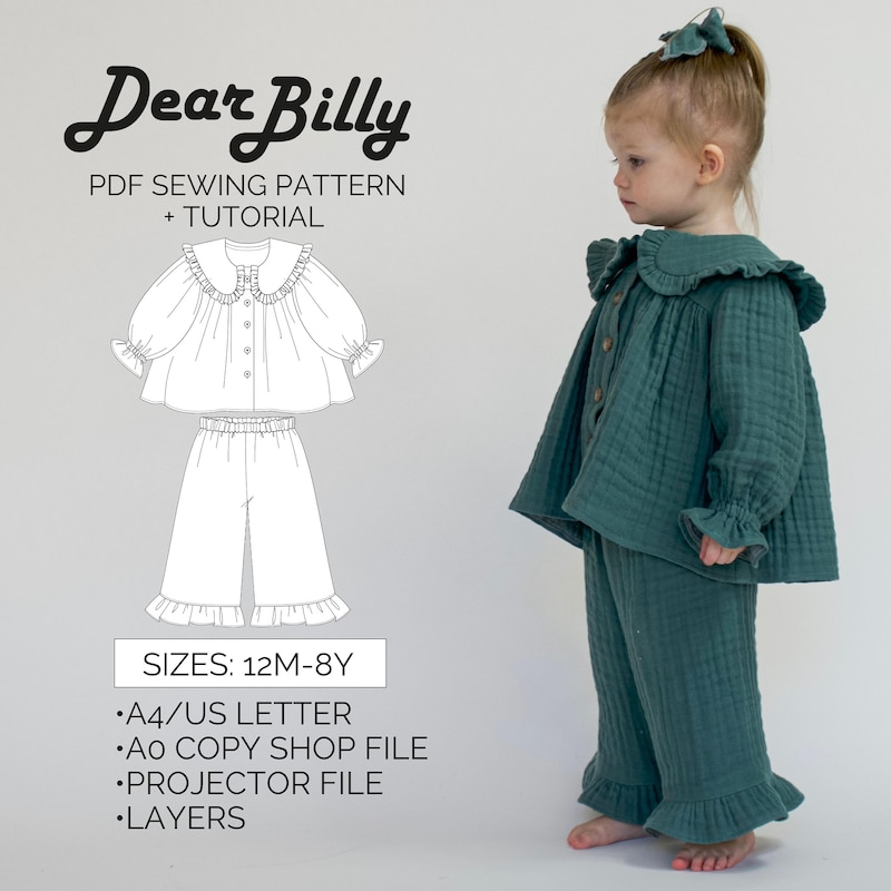 Pajama Ruffle Pattern - Etsy