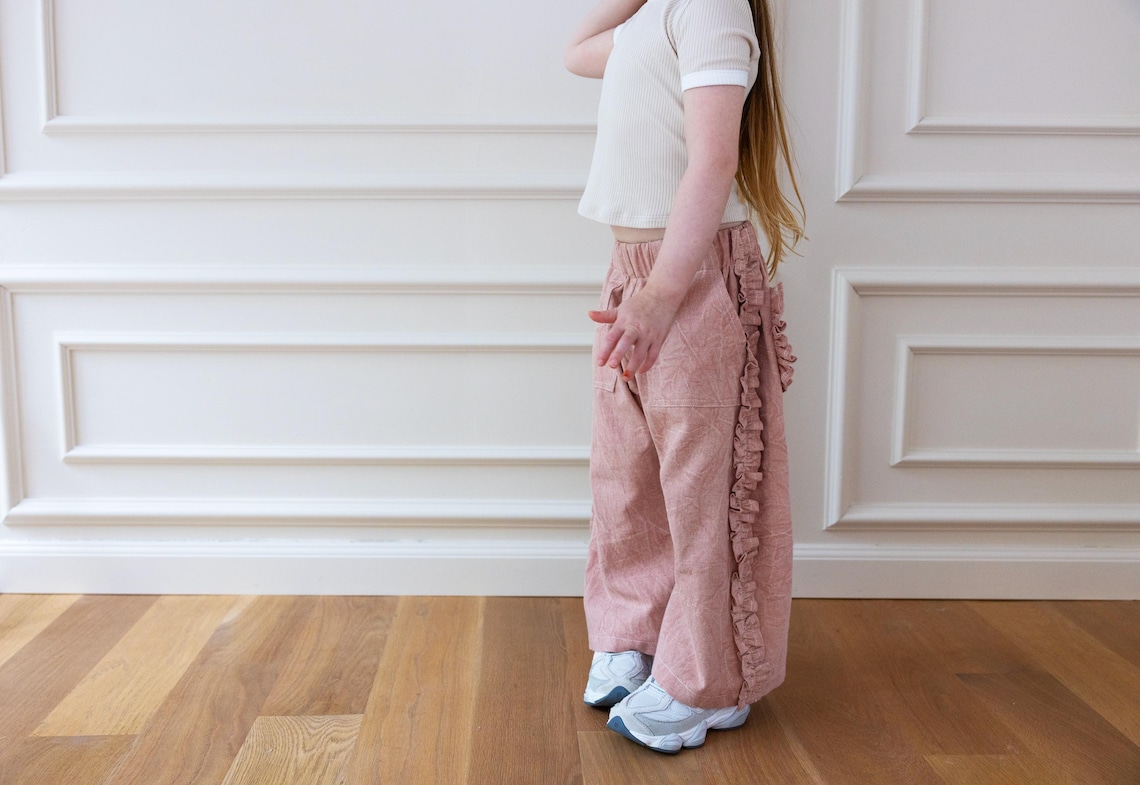 Trendy Kids Barrel Leg Pants PDF Sewing Pattern | Unisex Cargo Pants ...