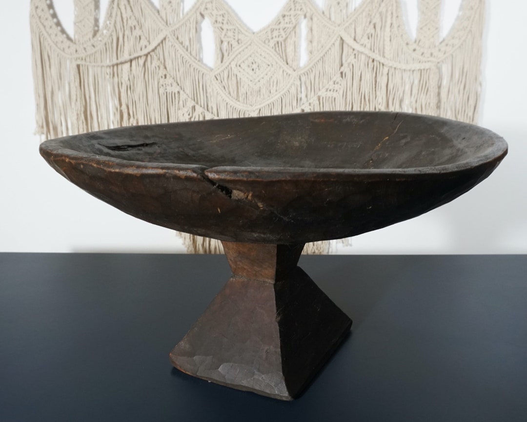 Large Wooden Bowl - 4 Display Dish - Etsy