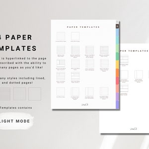 Digital Hyperlinked Notebook, Portrait, Minimal Notebook With Tabs ...