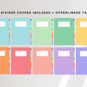 Digital Hyperlinked Notebook, Portrait, Minimal Notebook With Tabs ...