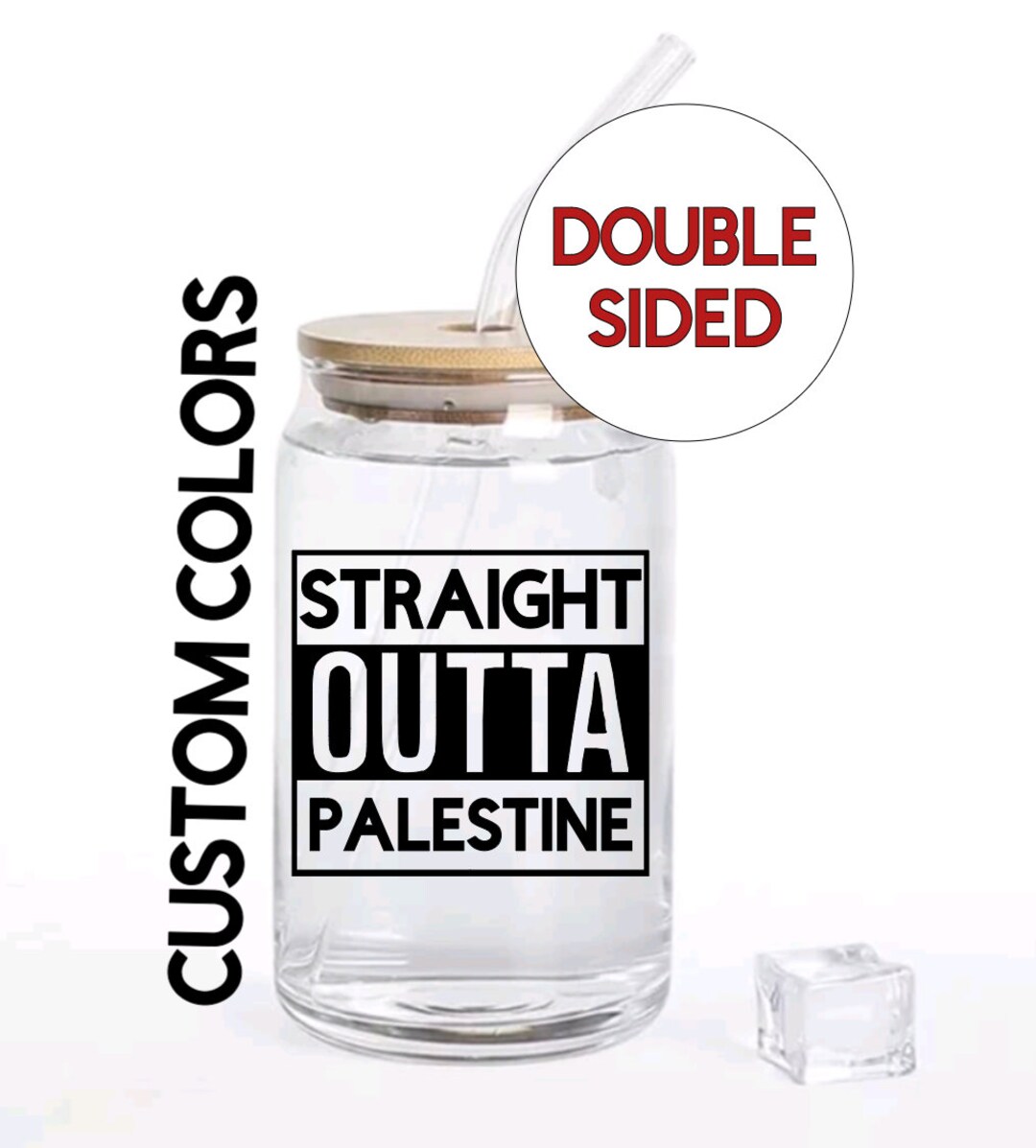 STRAIGHT OUTTA PALESTINE Benutzerdefinierte Kaffee-Soda-Dose mit Deckel ...