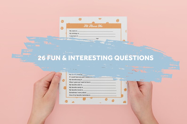 All About Me Questions - Etsy