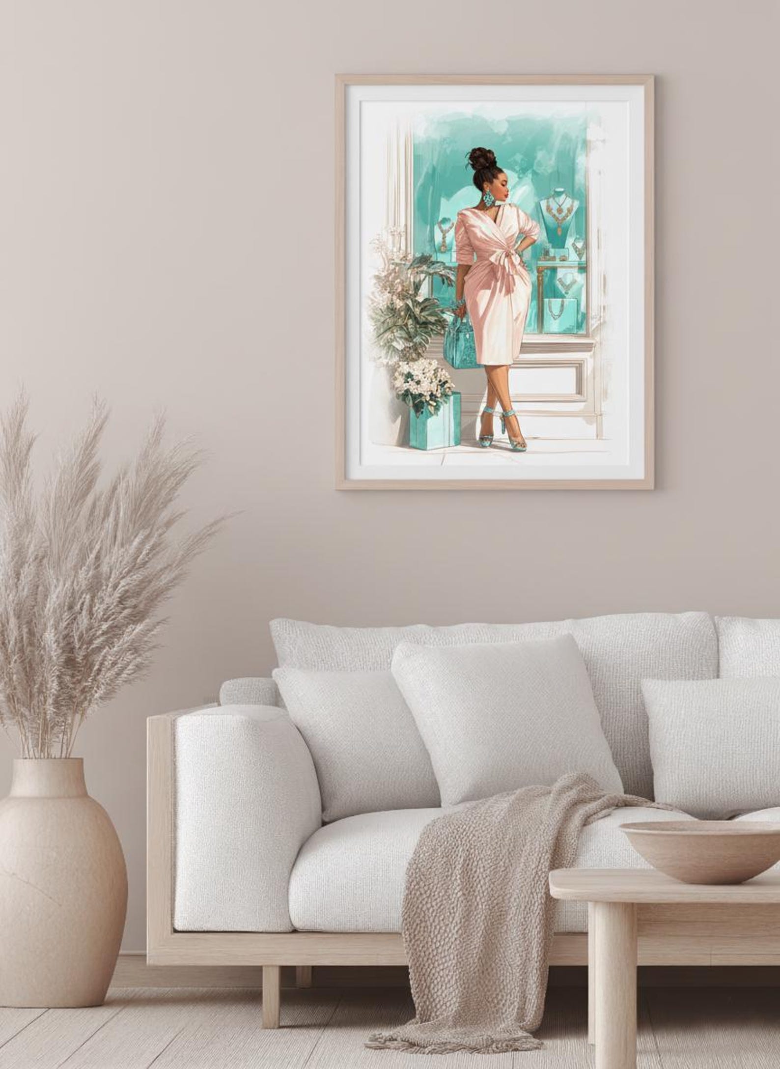 Faye – Digital Art Print | Modern Fashion Illustration | Elegant Black ...