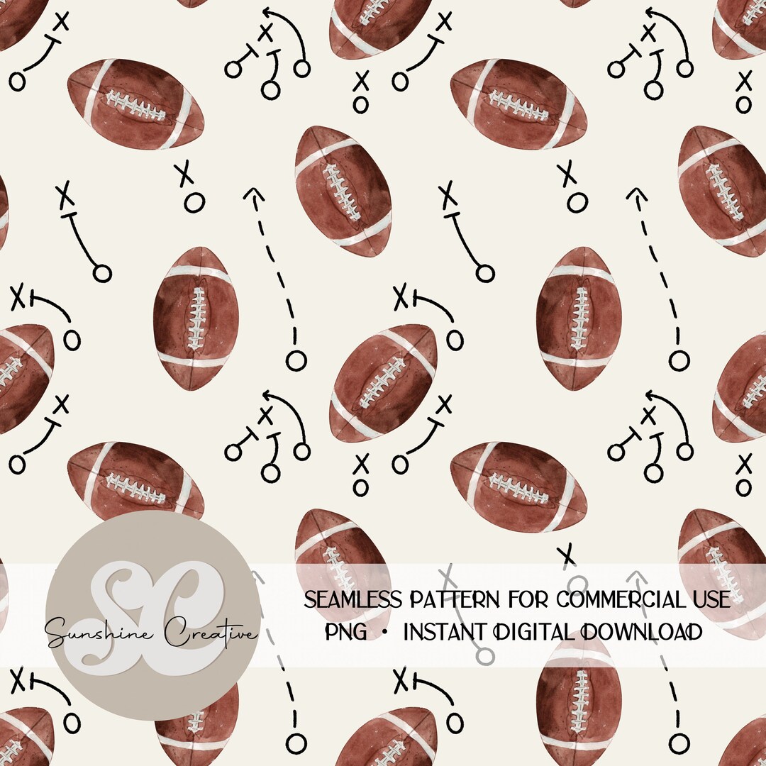 Football Seamless Pattern, Football Plays Gameplan PNG, Sports Seamless ...