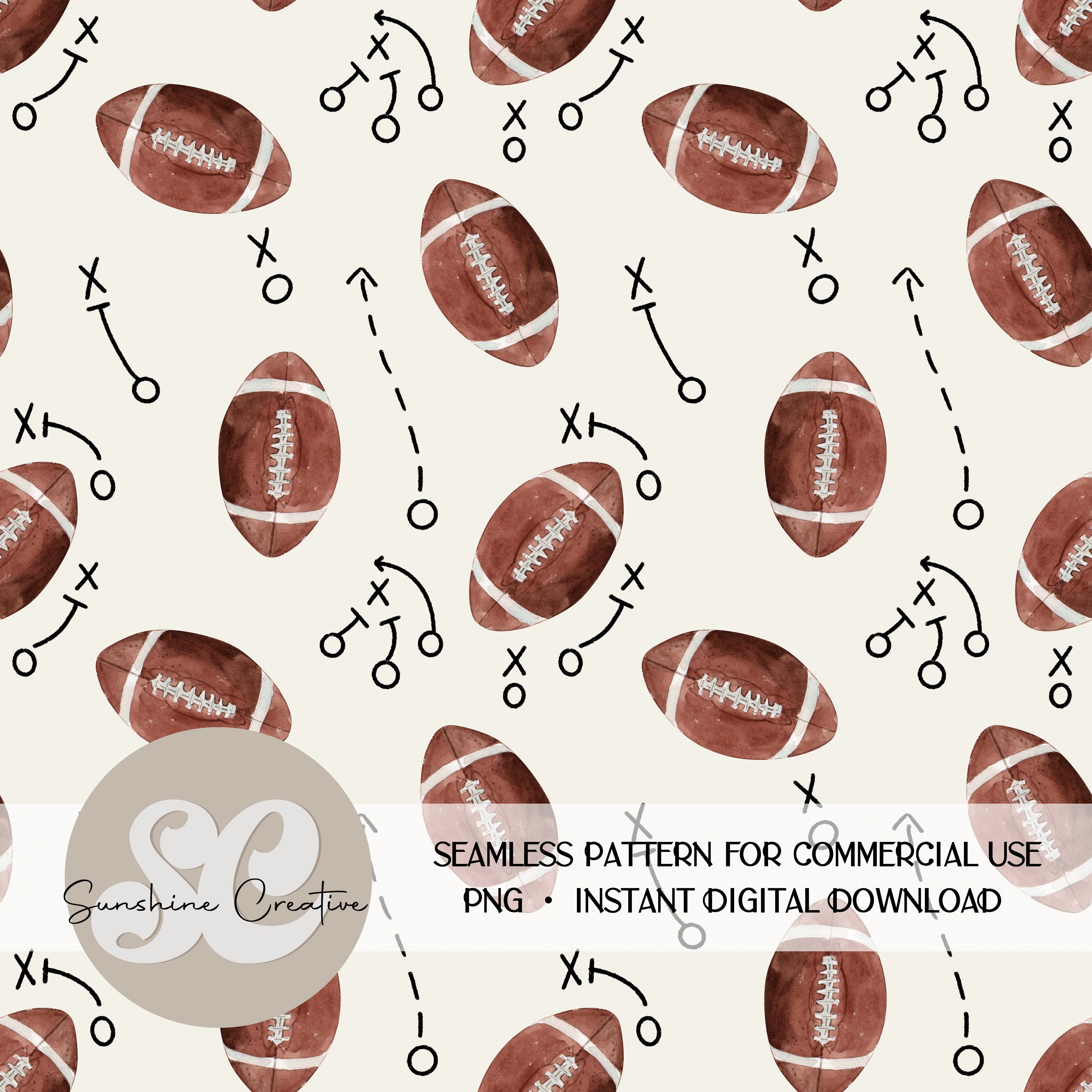 Football Seamless Pattern, Football Plays PNG, Sports Seamless, Boy ...