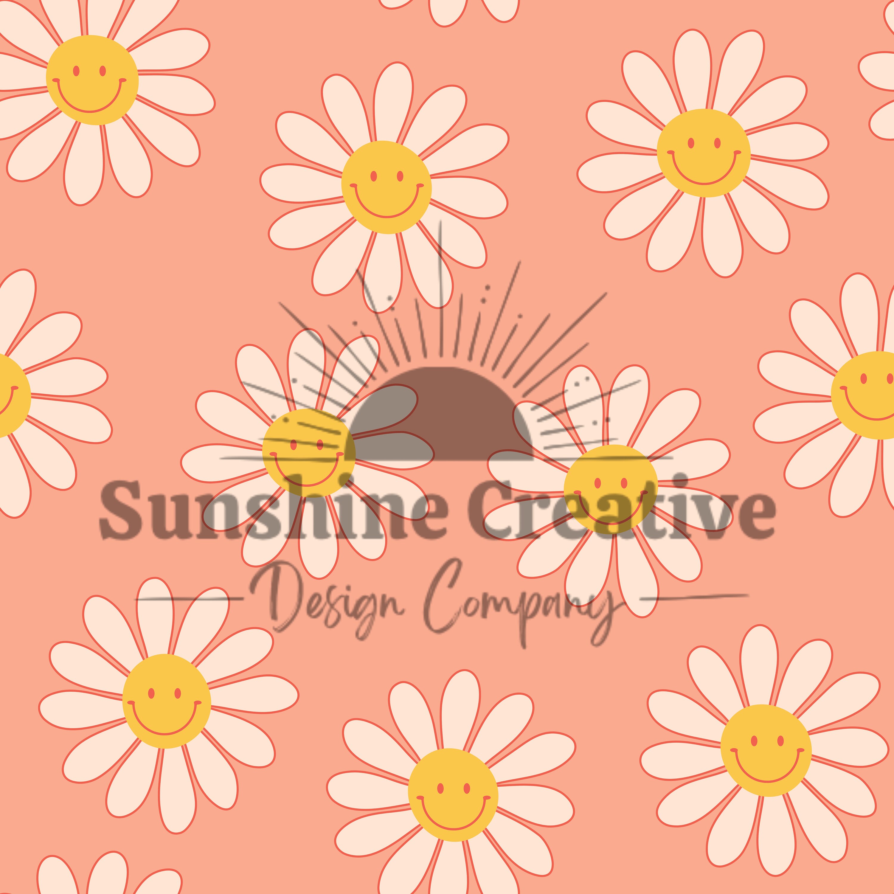 Happy Daisy Seamless Png, Retro Daisy Svg, Flower Seamless Pattern ...