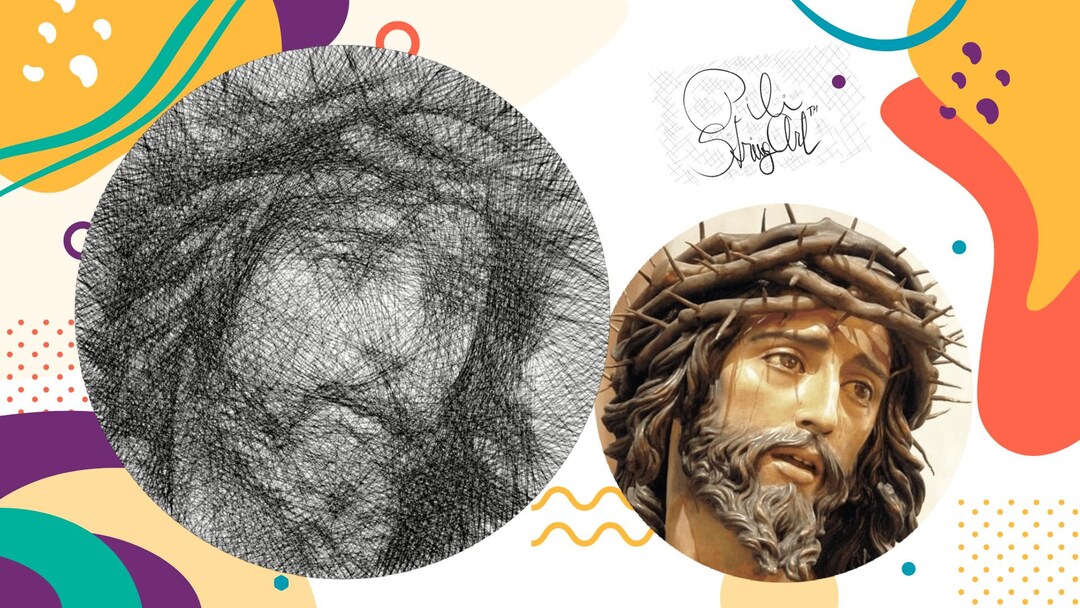 String Art Portrait New Jesus - Etsy