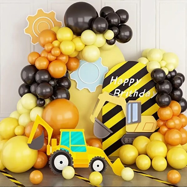 Construction Balloon Arch Birthday - Etsy