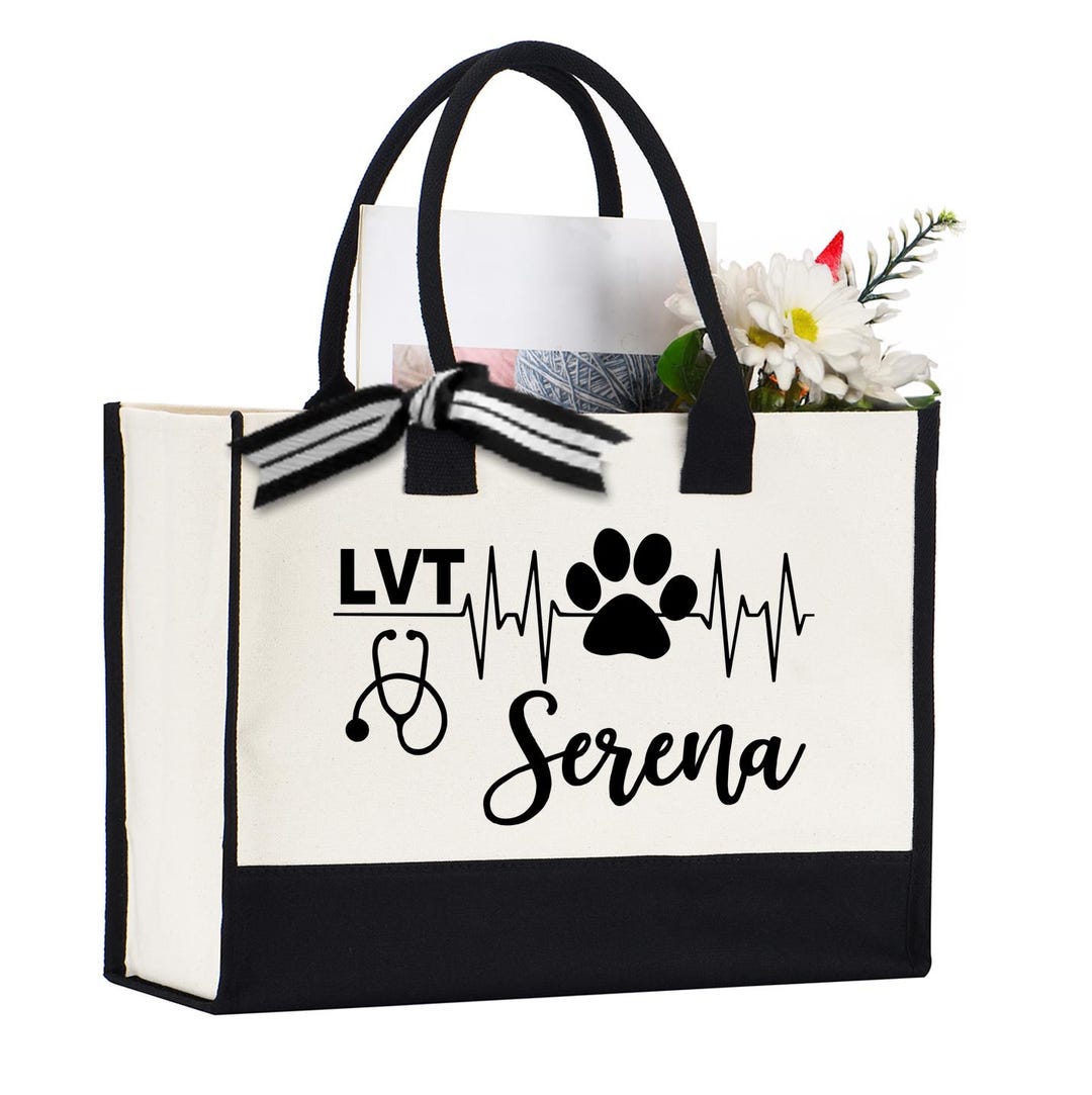 Vet Tech Tote Bag, LVT Tote Bag, Custom Licensed Veterinary Technician ...