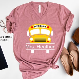 Back to School Shirt, School Bus Shirt, Customized School Bus Shirt ...