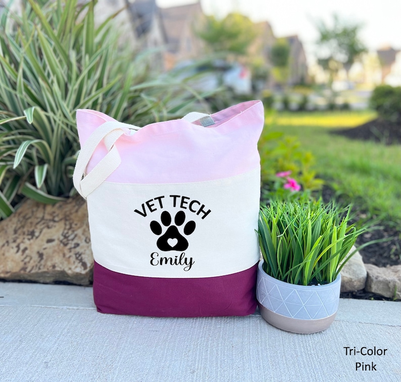 Custom Vet Tech Tote Bag, World Veterinary Day Gift, Vet Tech Tote Bag ...
