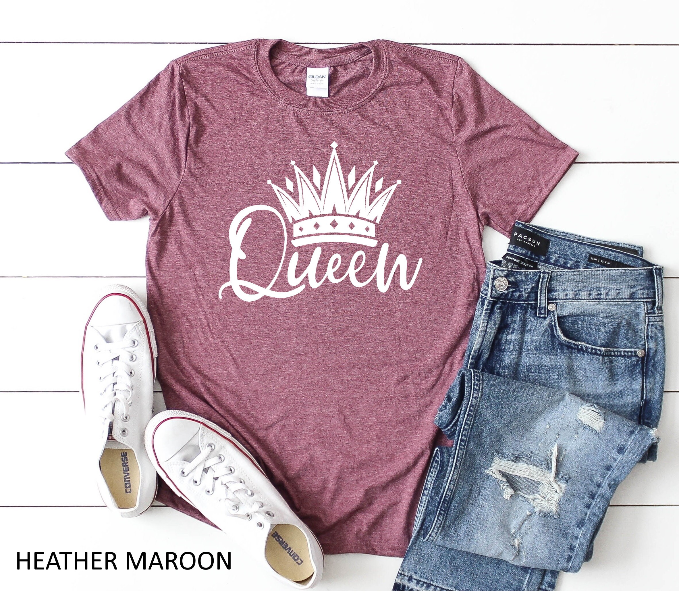Queen Shirt Queen With Crown Shirt Queen's Crown Gift | Etsy