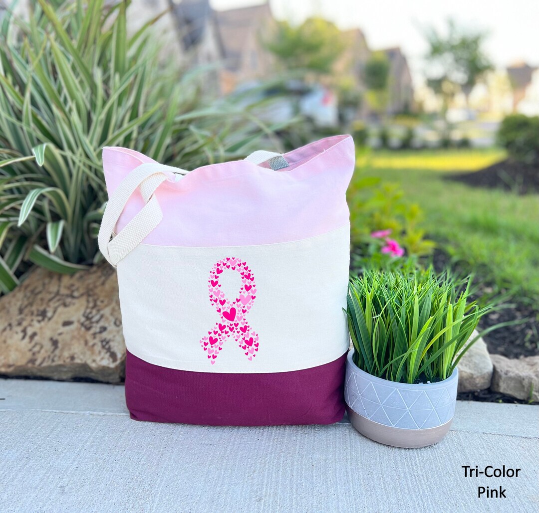 Breast Cancer Tote Bag, Women Cancer Tote Bag, Cancer Awareness Tote ...
