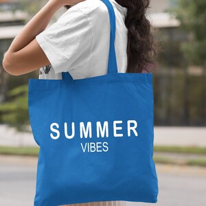 Summer Vibes Tote Bag, Hello Summer Canvas Bag, Hello Summer Gift ...