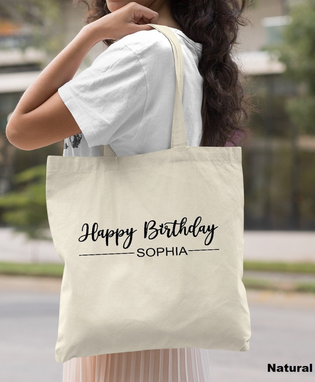 Custom Happy Birthday Tote Bag, Custom Birthday Party Bag, Happy ...