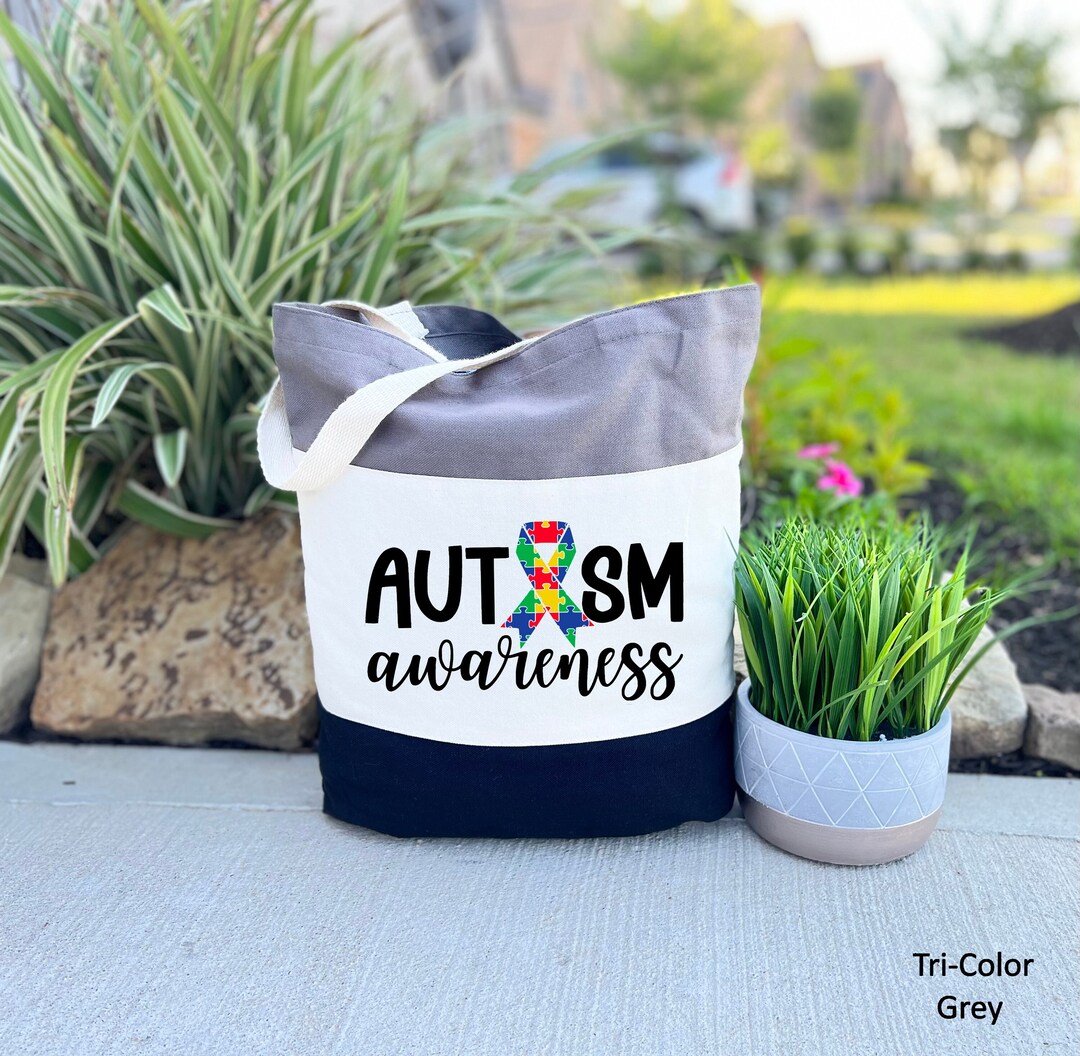 Autism Awareness Tote Bag, Positive Vibes Gift, Kindness Bag, Autism ...