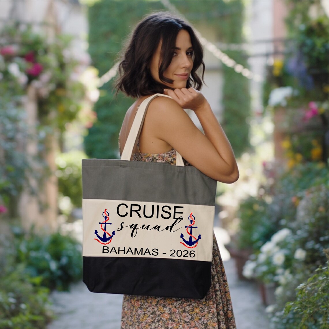 Cruise Trip Tote Bags, Personalized Cruise Squad Bags, Cruise Vocation ...
