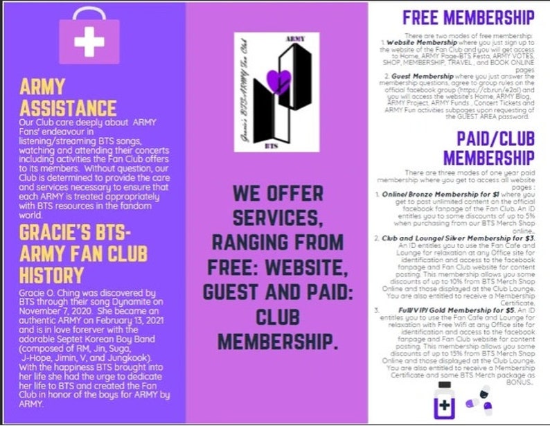 Gracie's BTS-ARMY Fan Club (one Year Subscription) VIP Membership - Etsy